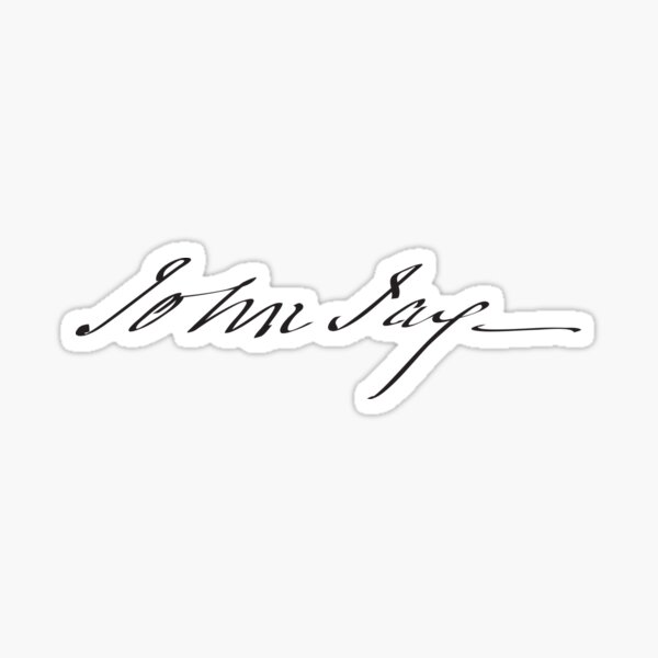 "John Jay signature" Sticker by PZAndrews | Redbubble