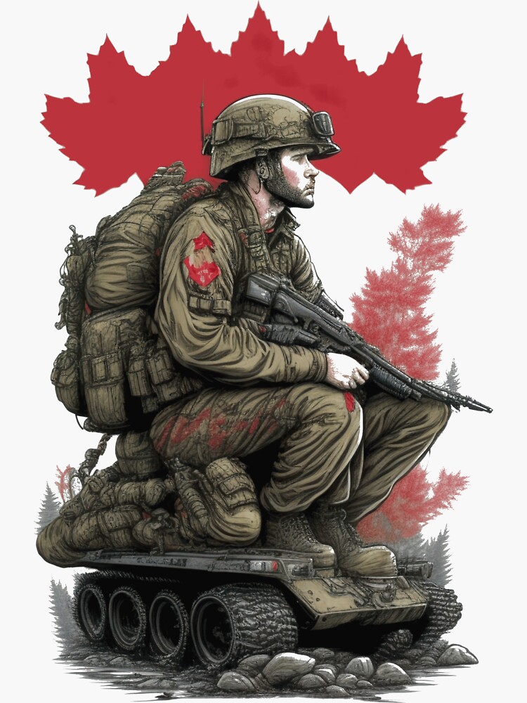 "Canadian Forces - Proudly Support Our Brave Heroes" Sticker for Sale ...
