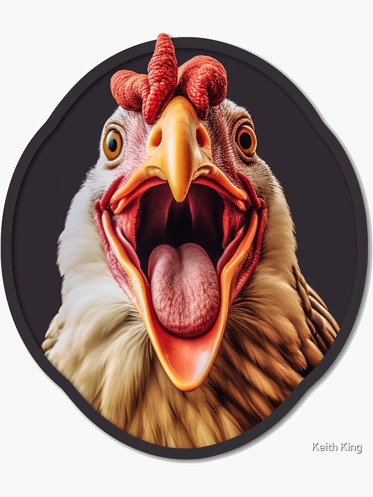 "Talking Happy Turkey Farm Animal Mouth Open" Sticker for Sale by Keith ...