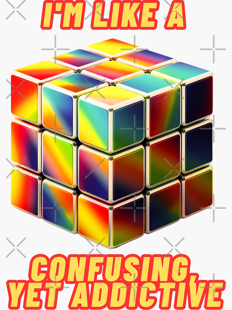 "Rubik's Cube" Sticker for Sale by LiveWLaughter | Redbubble