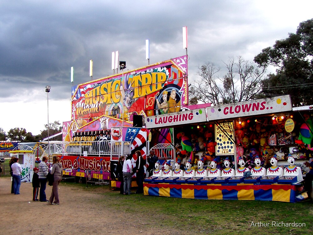 "Sideshow Alley, Grenfell Show" by Arthur Richardson | Redbubble