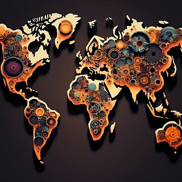 "World Map Engineering" Poster for Sale by Map4U | Redbubble