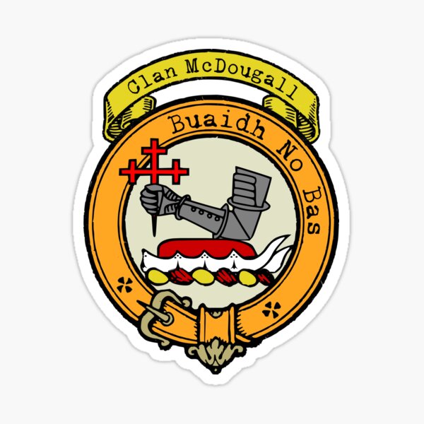 Mcdougall Clan Surname Crest Sticker For Sale By Ljrigby Redbubble