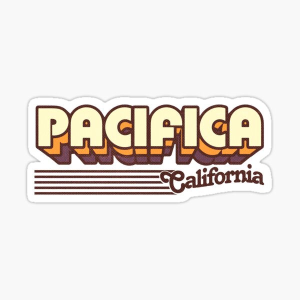 "Pacifica, California | Retro Stripes" Sticker for Sale by retroready ...