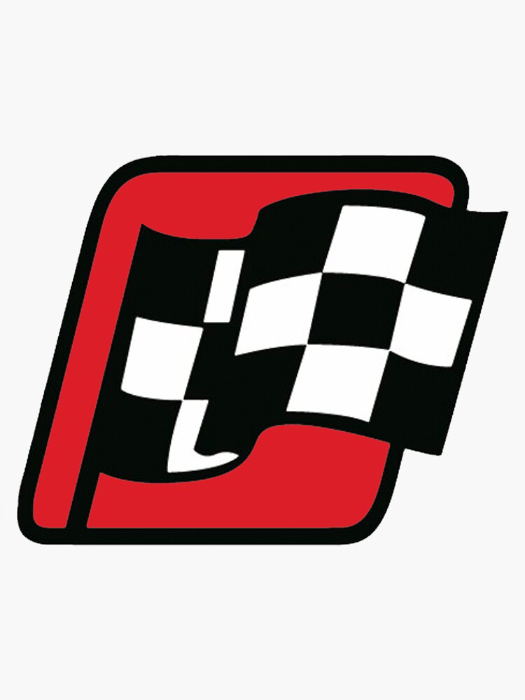"NASCAR - Win Sticker - Checkered Flag - Red" Sticker for Sale by ...