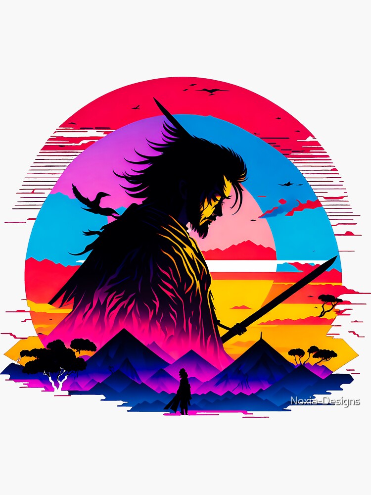 "Miyamoto Musashi" Sticker for Sale by Noxia-Designs | Redbubble