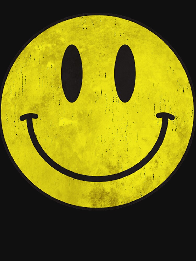 "Acid House Smile, Distressed Essential " Essential T-Shirt for Sale by ...