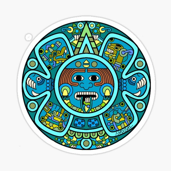 " Aztec calendar" Sticker by maizal | Redbubble