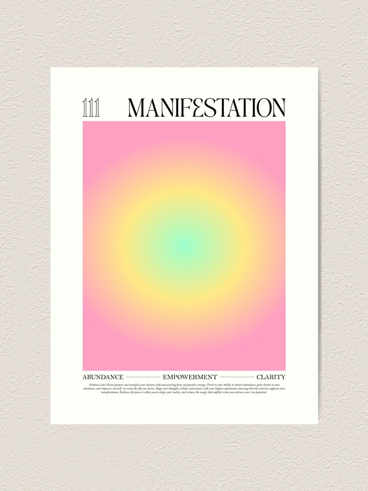 "Gradient 111 Angel Numbers Graphic [ANGEL NUMBER SERIES]" Art Print ...