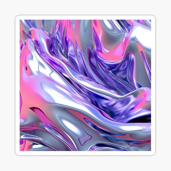 "Abstract Y2K Liquid Chrome Texture" Sticker for Sale by Jselz | Redbubble