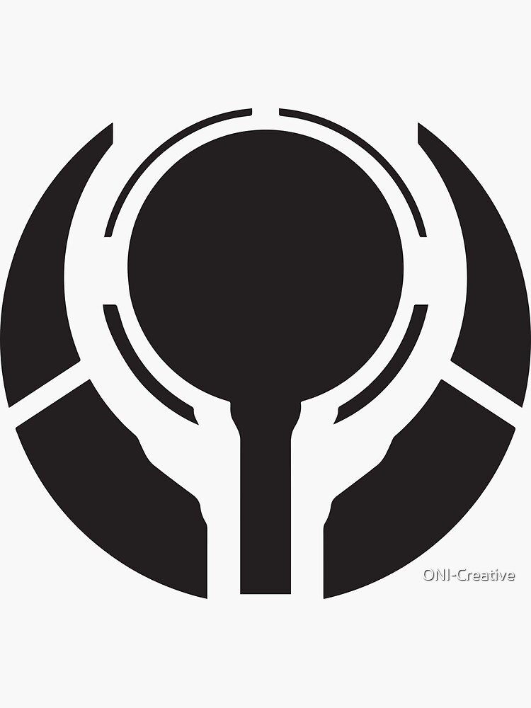 "Reclaimer - Forerunner Glyph - Black" Sticker for Sale by ONI-Creative ...