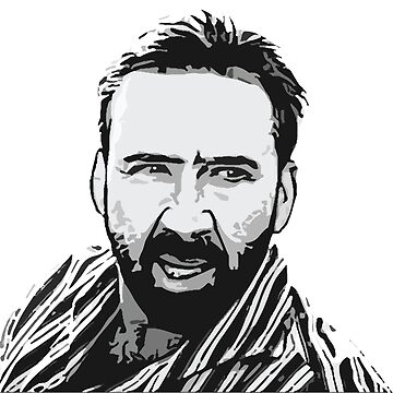 "Nicolas Cage - drawing" Sticker for Sale by wbuffington | Redbubble