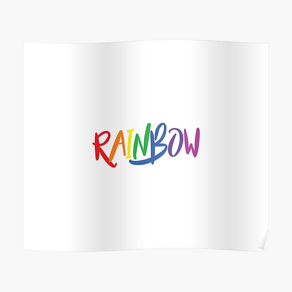 "RAINBOW Text Design For Girls Boys Kids " Poster by saadkh | Redbubble