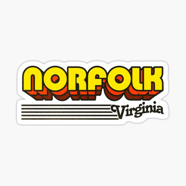 "Norfolk, Virginia | Retro Stripes" Sticker for Sale by retroready ...