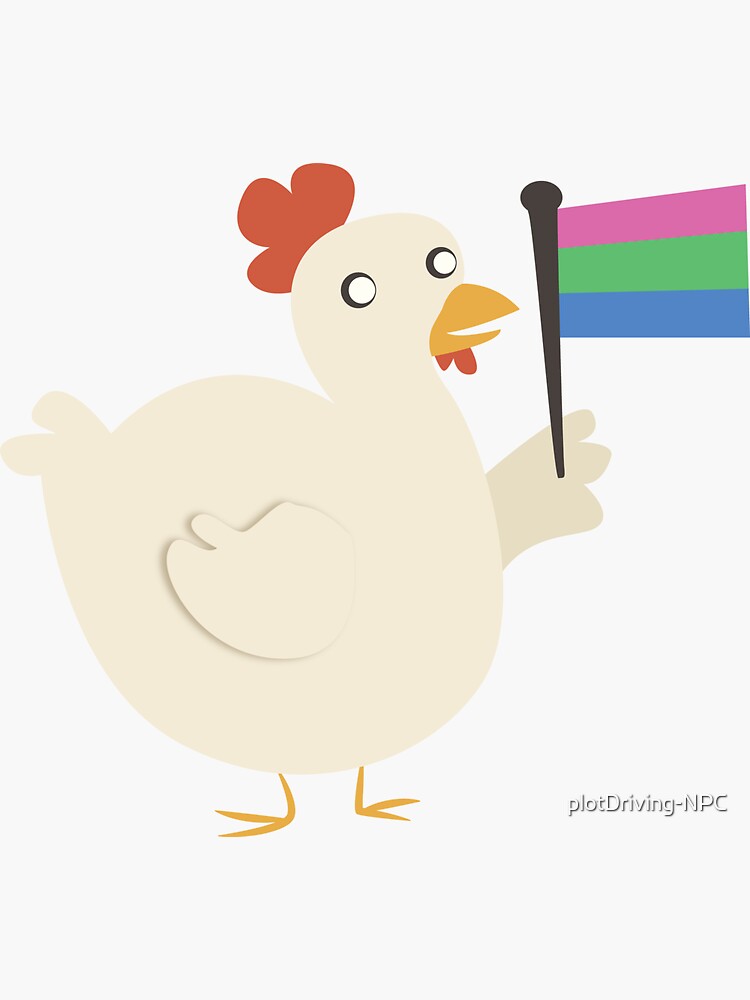 "polysexual pride flag chicken" Sticker for Sale by plotDriving-NPC ...