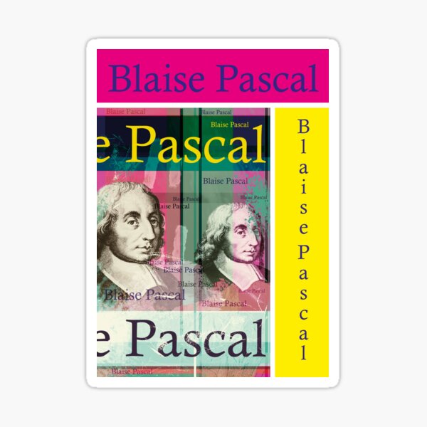 "Blaise Pascal portrait, aesthetic image, French philosopher" Sticker ...