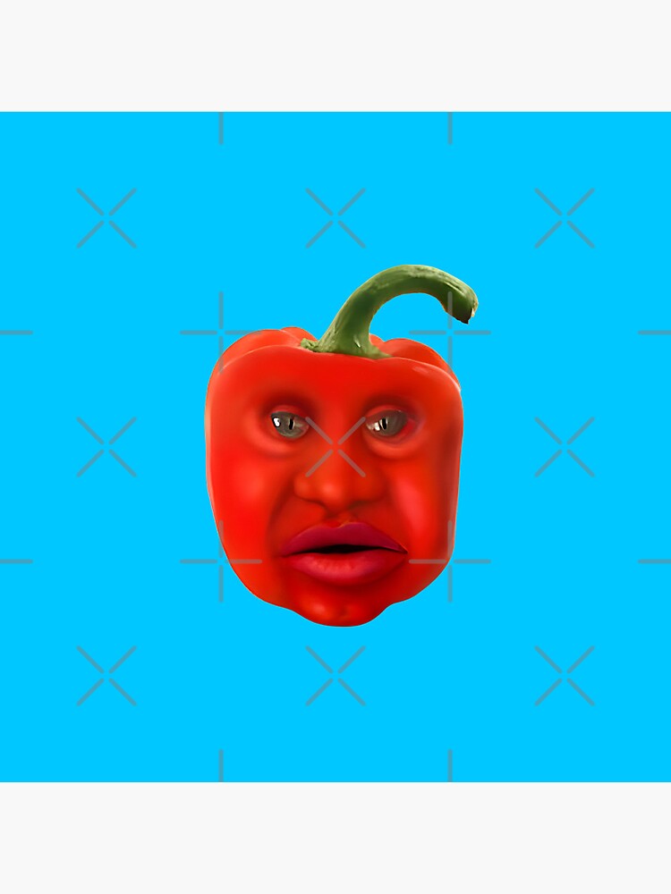 "Peppa Mane / Red Pepper With Face meme" Pin for Sale by Borg219467 ...