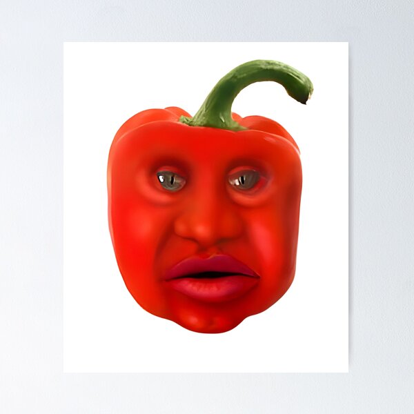 "Peppa Mane / Red Pepper With Face meme" Poster for Sale by Borg219467 ...