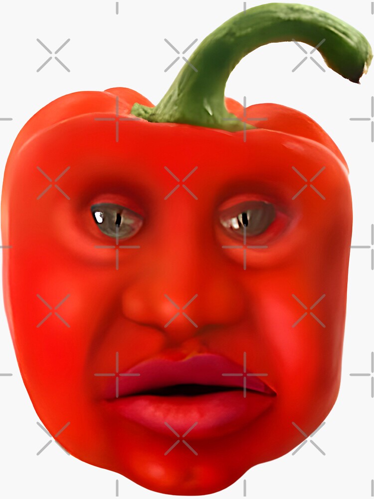 "Peppa Mane / Red Pepper With Face meme" Sticker for Sale by Borg219467 ...