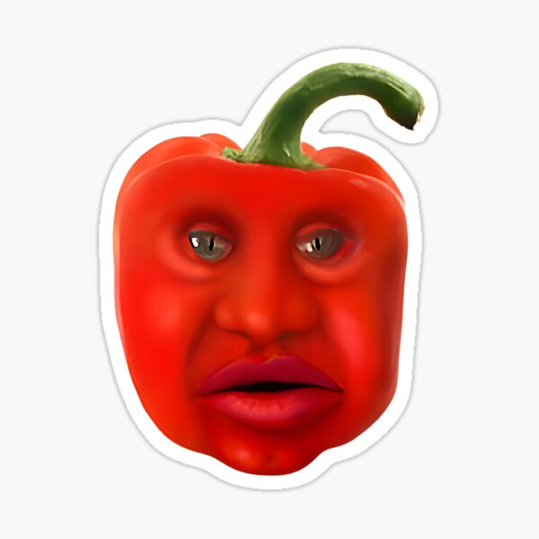 "Peppa Mane / Red Pepper With Face meme" Sticker for Sale by Borg219467 ...