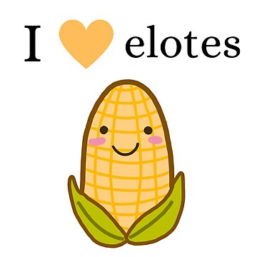 Lámina fotográfica con la obra «I love elotes dibujo de elote feliz» de ...