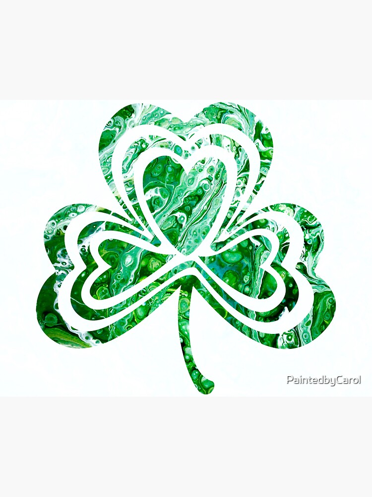 "Shamrock " Sticker for Sale by PaintedbyCarol | Redbubble