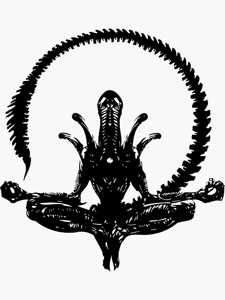 "alien xenomorph black" Sticker for Sale by LaylaWunschh | Redbubble
