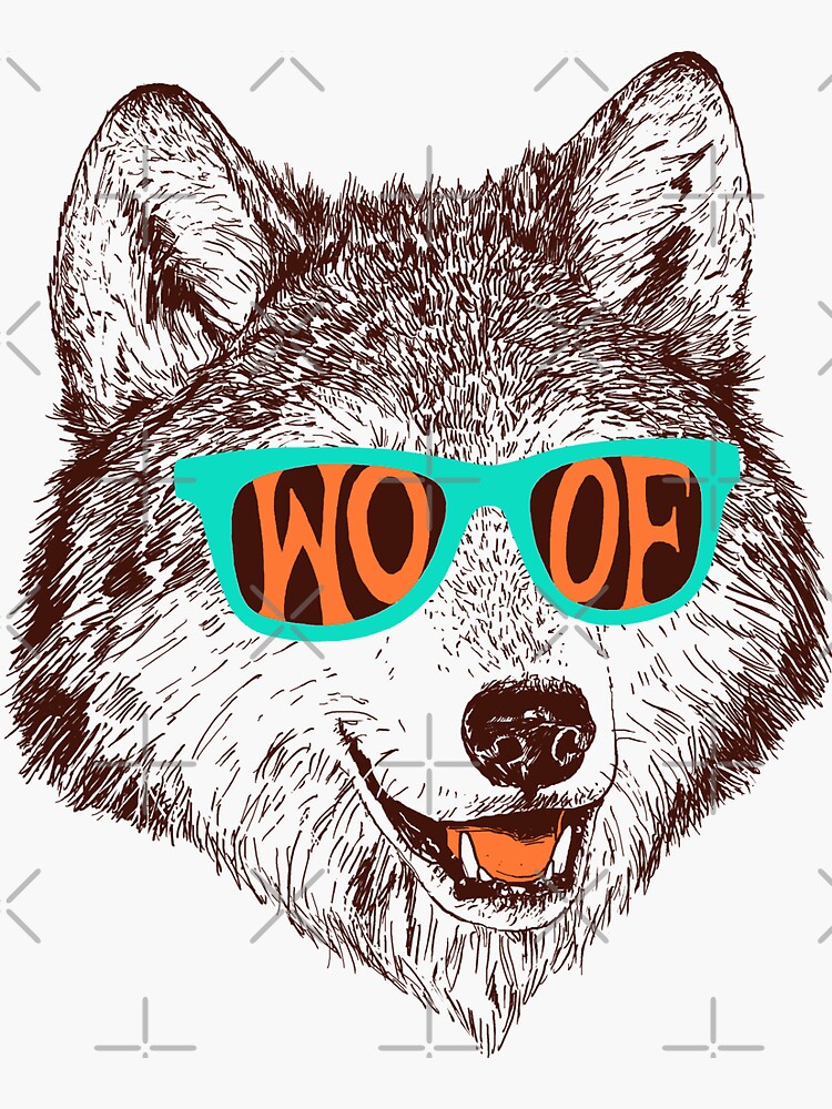 "Woof" Sticker for Sale by Hillary White | Redbubble
