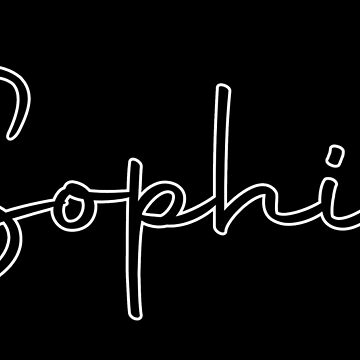 "Sophia Cursive Name Label (Black)" Sticker for Sale by NafilNafiz ...