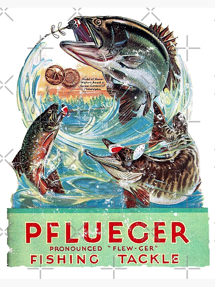 "Pflueger Fishing" Poster for Sale by Retrorockit | Redbubble