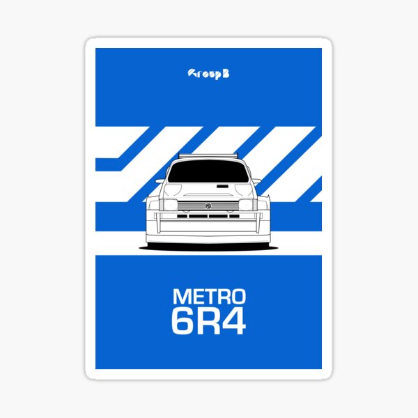 "Group B colours | Metro 6R4" Sticker for Sale by aero-mati | Redbubble