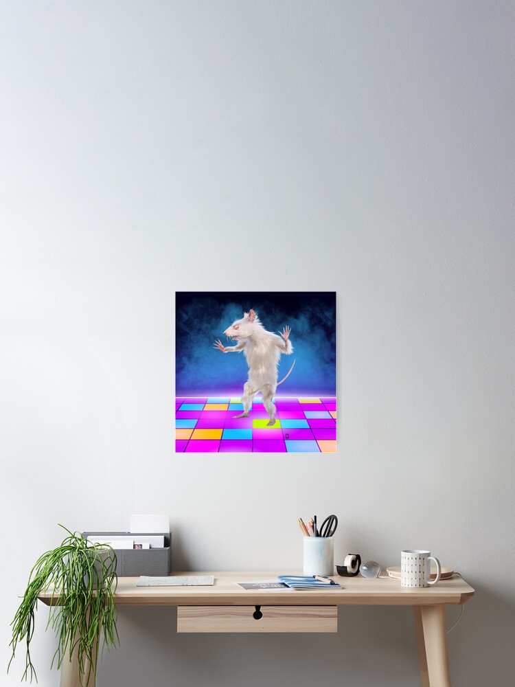 "Mutant Lab Rat Disco Dance Rave" Poster for Sale by JONTYCO | Redbubble
