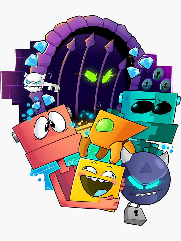 "Geometry Dash " Sticker for Sale by layne-miyok | Redbubble