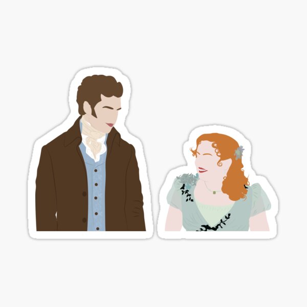 "Colin and Penelope smiling at each other | bridgerton, polin" Sticker ...