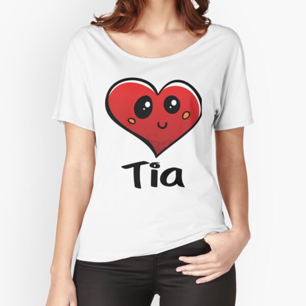 "Tia Cute Heart Name" T-shirt for Sale by ProjectX23 | Redbubble | tia ...