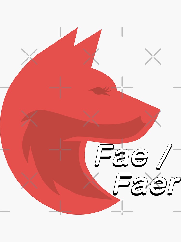 "FAE/ FAER Pronouns " Sticker for Sale by FoxHacks | Redbubble