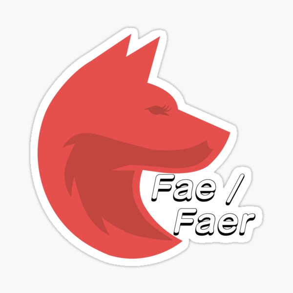 "FAE/ FAER Pronouns " Sticker for Sale by FoxHacks | Redbubble