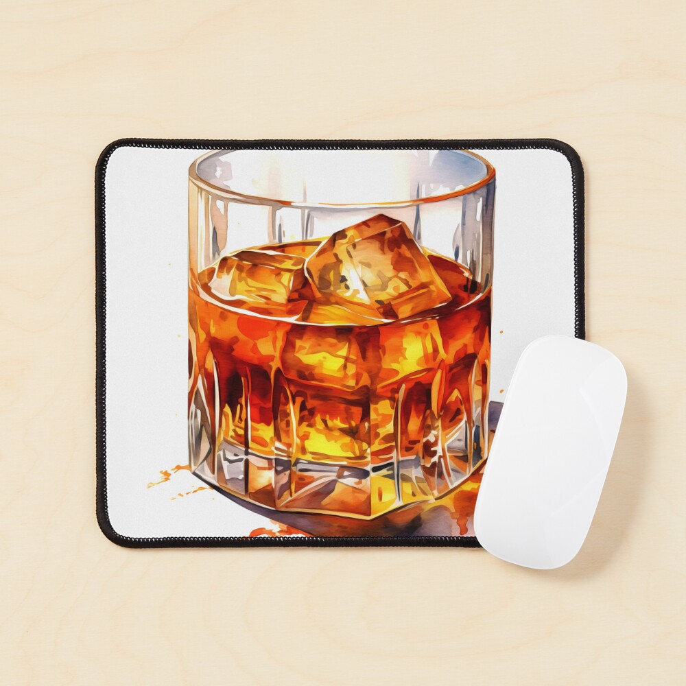 "Rusty Nail Cocktail Clipart, Whiskey Cocktail, Bourbon Drink Art ...