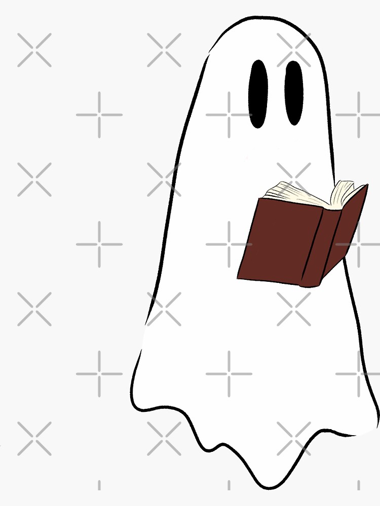"Ghost reading a book " Sticker for Sale by Toastiecraft | Redbubble