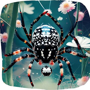 "Fictional spider among flowers " Sticker for Sale by KattGothica ...