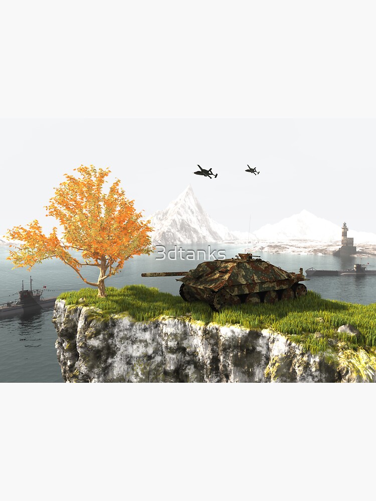 "Hetzer on hill" Sticker by 3dtanks | Redbubble