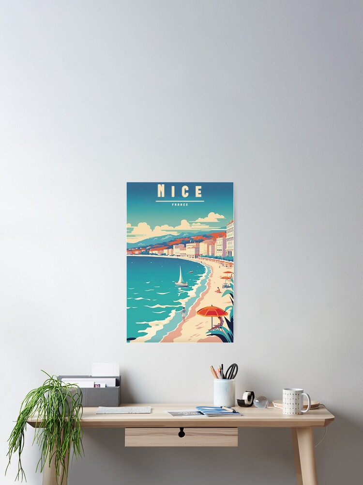 "Nice Retro Travel Poster - Vintage Wall Art" Poster by StrasserArt ...
