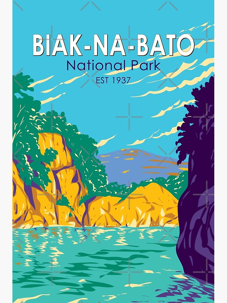 "Biak-na-Bato National Park Philippines Travel Art Vintage" Poster for ...