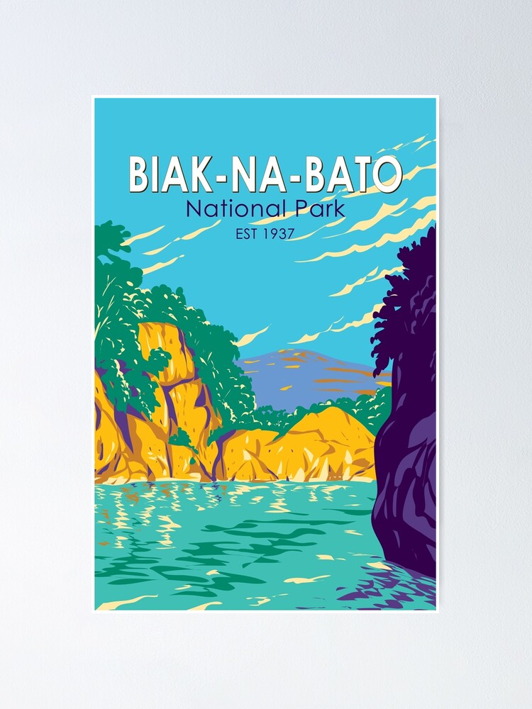 "Biak-na-Bato National Park Philippines Travel Art Vintage" Poster for ...