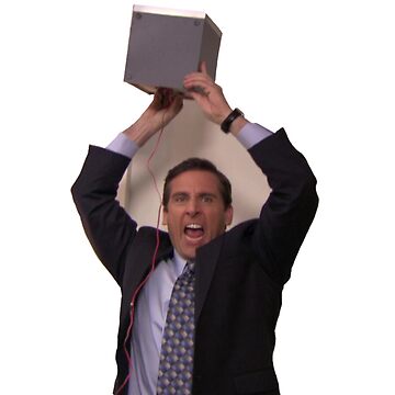 "Michael Scott Boombox Meme" Sticker for Sale by Remy Design Co | Redbubble