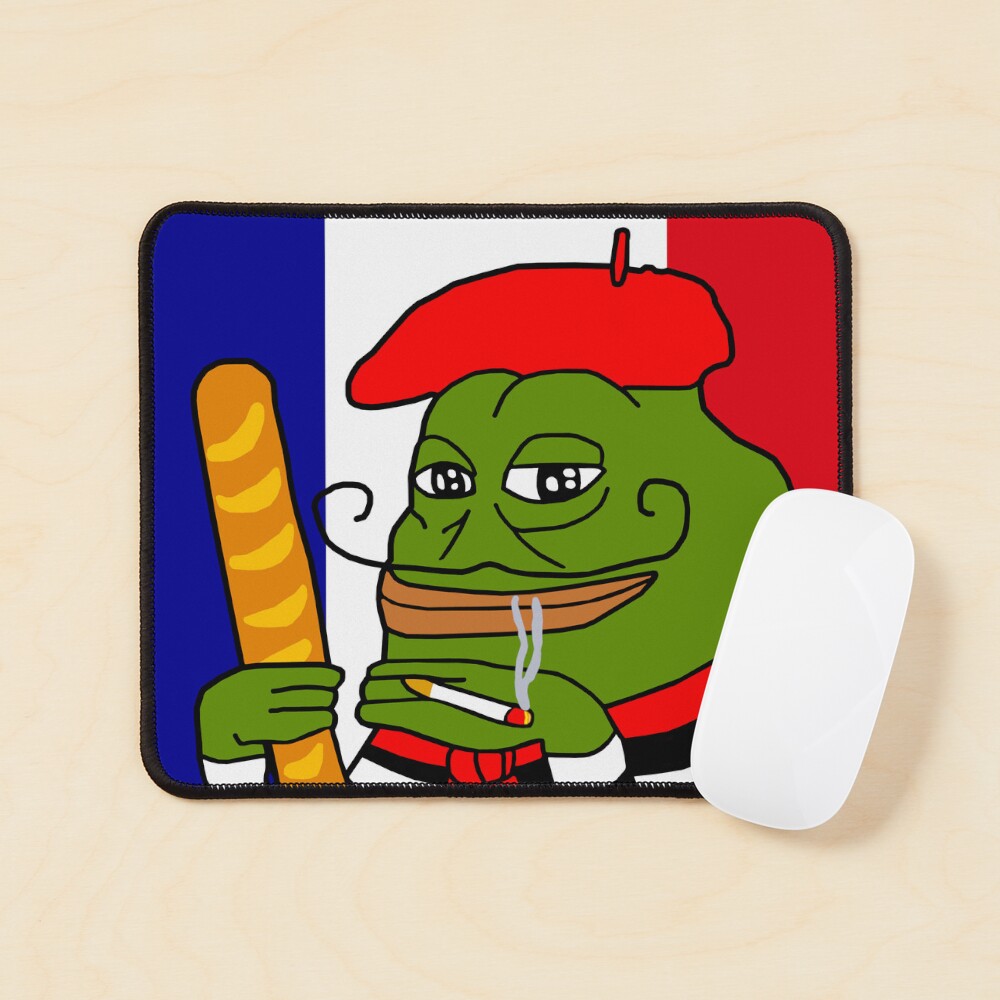 "Smug French Pepe Baguette" Sticker for Sale by Slav-Art | Redbubble