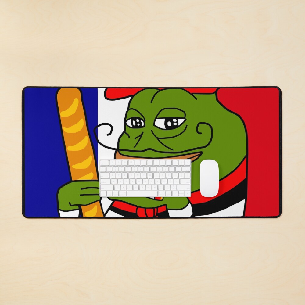 "Smug French Pepe Baguette" Sticker for Sale by Slav-Art | Redbubble