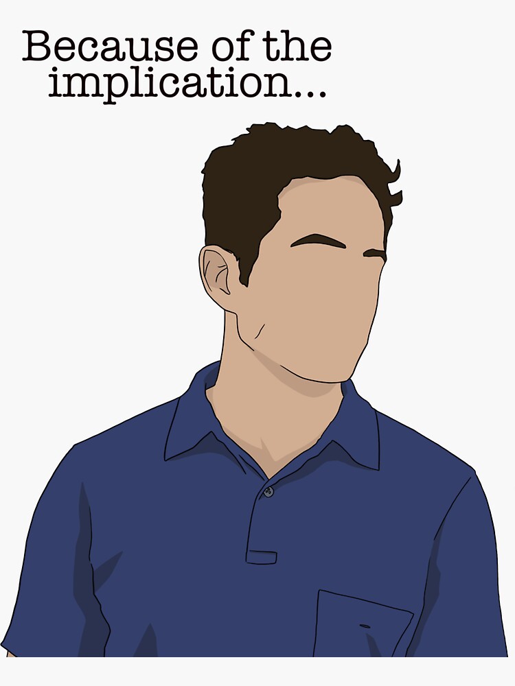 "Dennis Implication Design " Sticker for Sale by SimpleDees | Redbubble