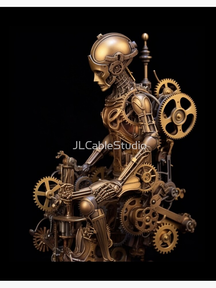 "Majestic Steampunk Automaton: A Victorian-Era Mechanical Marvel" Art Board Print for Sale by ...