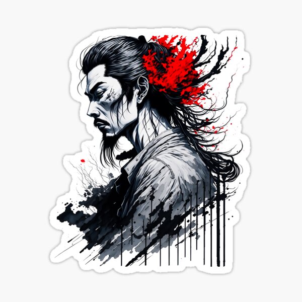 "Miyamoto Musashi" Sticker for Sale by Noxia-Designs | Redbubble